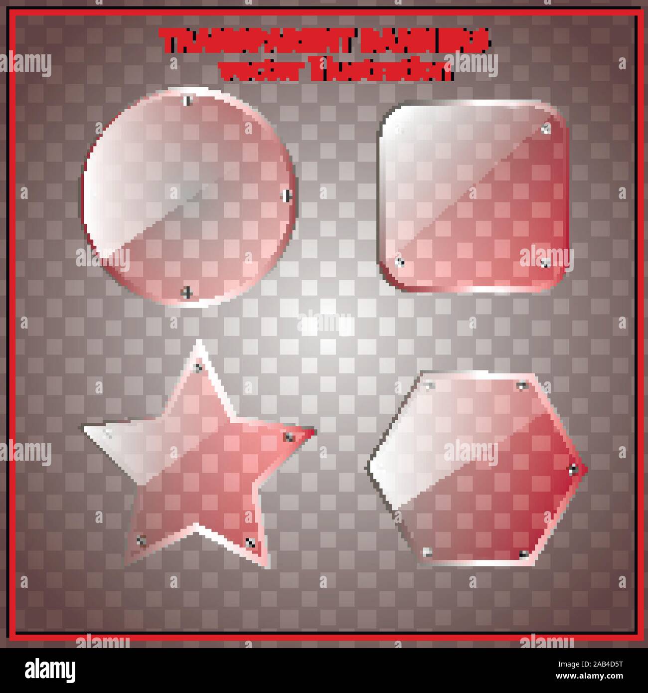 Transparent banners for design. Bright vector illustration with ...