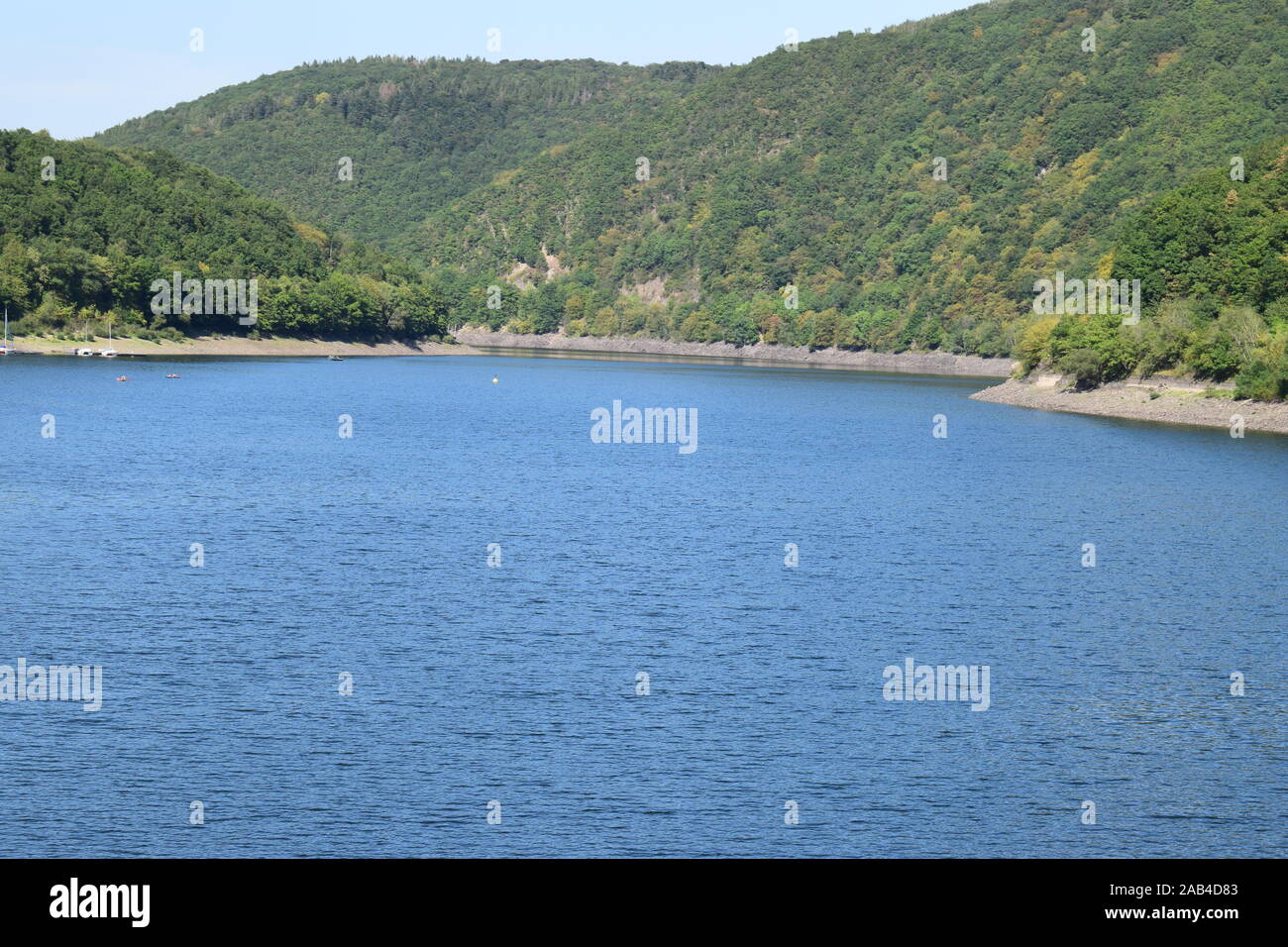 Rursee in Nationalpark Eifel, reservoir lake in summer 2019 Stock Photo ...