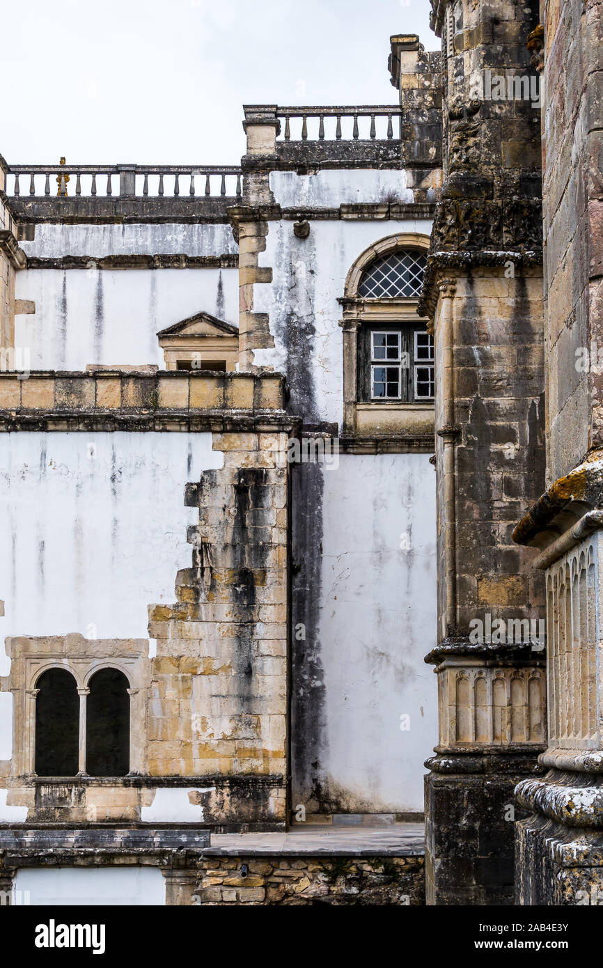 Architectural detail of exterior walls of templar knight convent ...