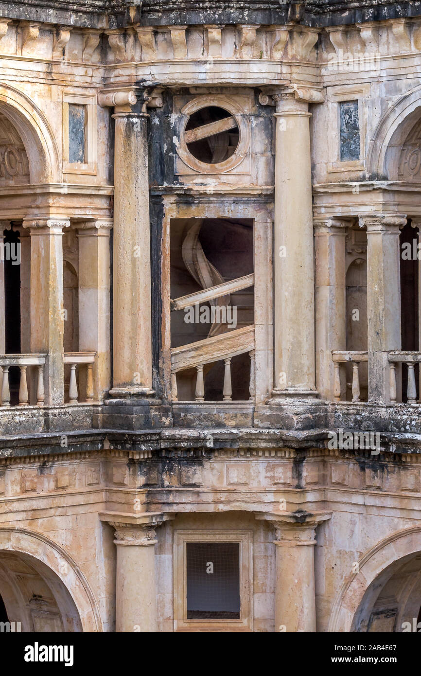 Detailed view of period architecture walls with balustrades colonnades ...