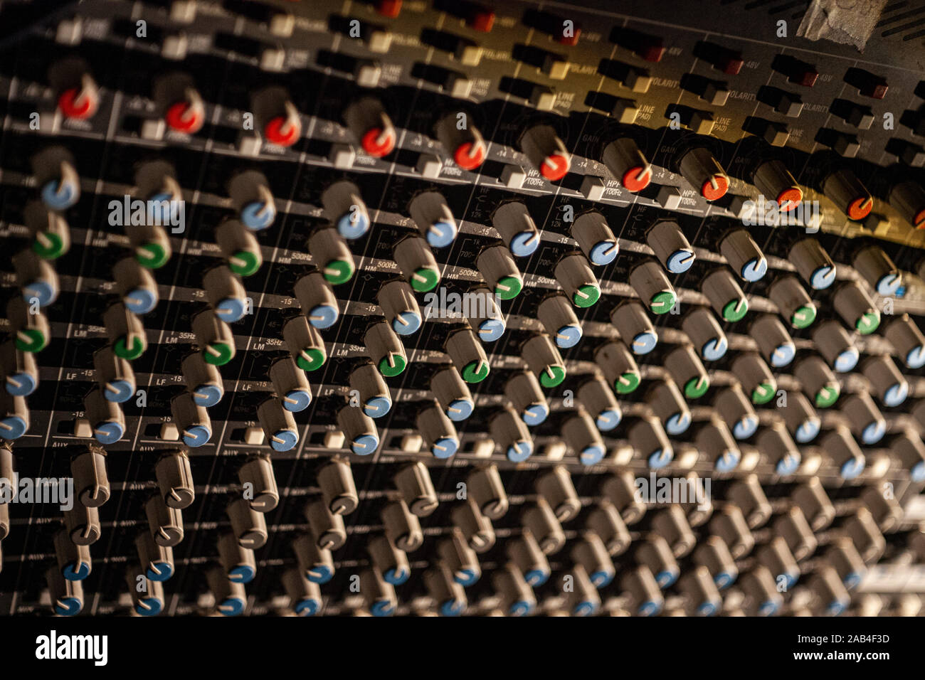 Multichannel audio mixer Stock Photo - Alamy