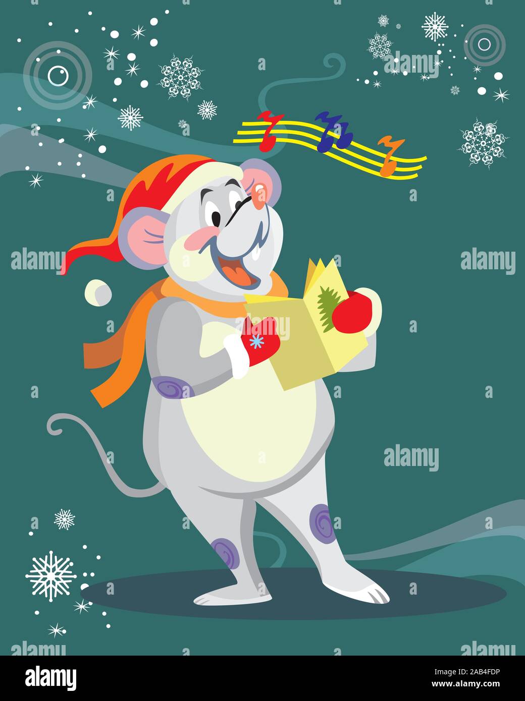 Christmas singing cartoon hi-res stock photography and images - Alamy