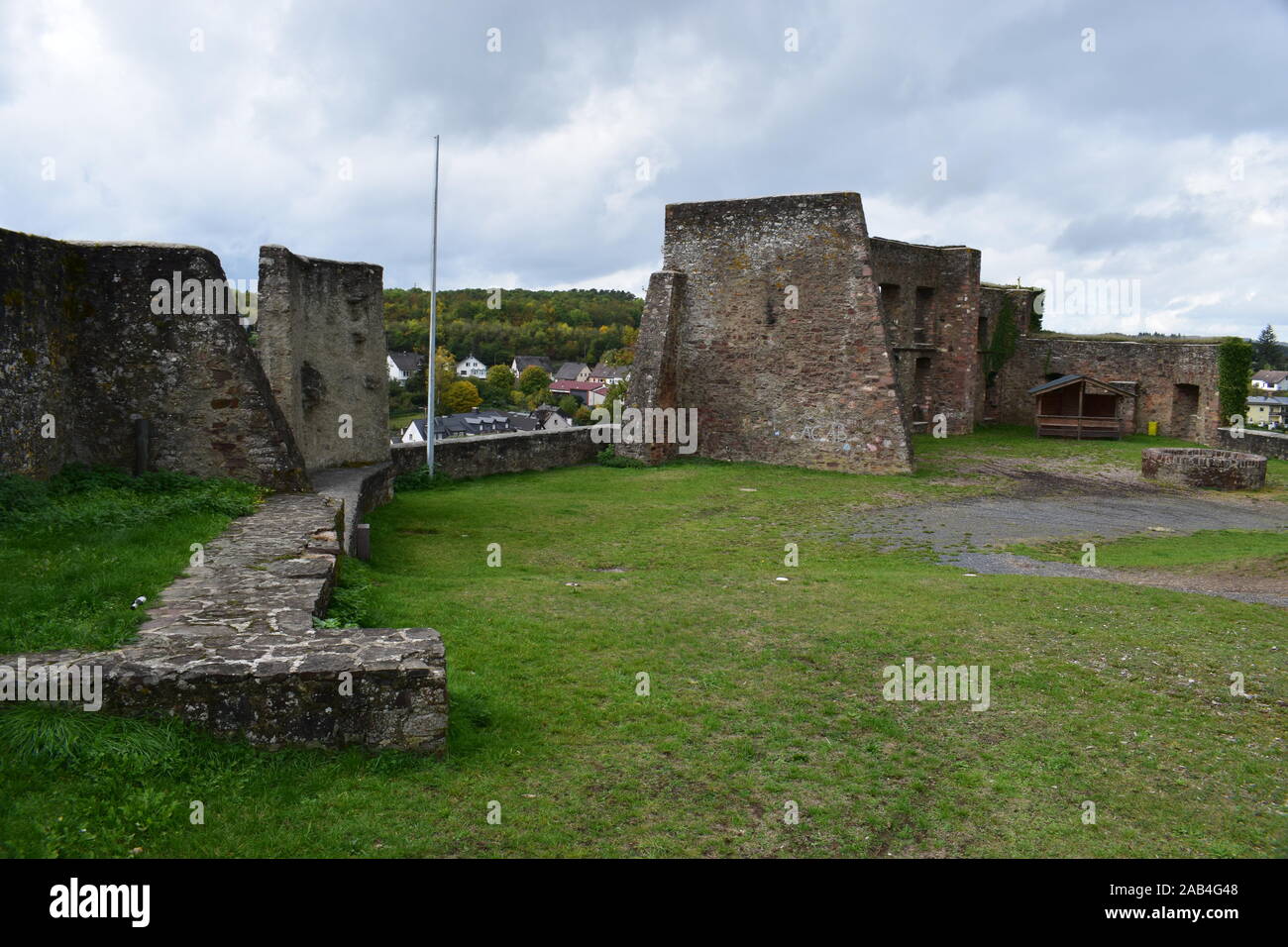 castle ruin in Ulmen Stock Photo - Alamy