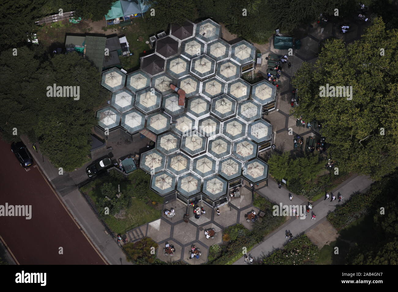 Aerial view cafe restaurant hi-res stock photography and images - Alamy