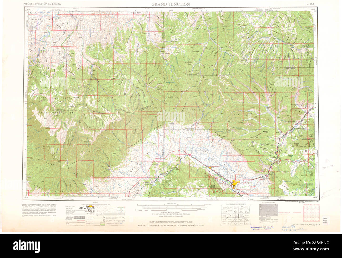 Map of grand junction Cut Out Stock Images & Pictures - Alamy
