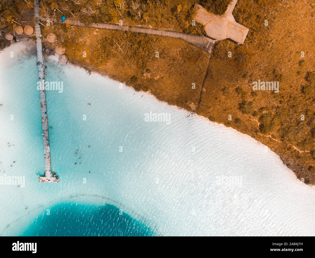 Kaan Luum lagoon, located in Tulum, Quintana Roo in Mexico Stock Photo ...