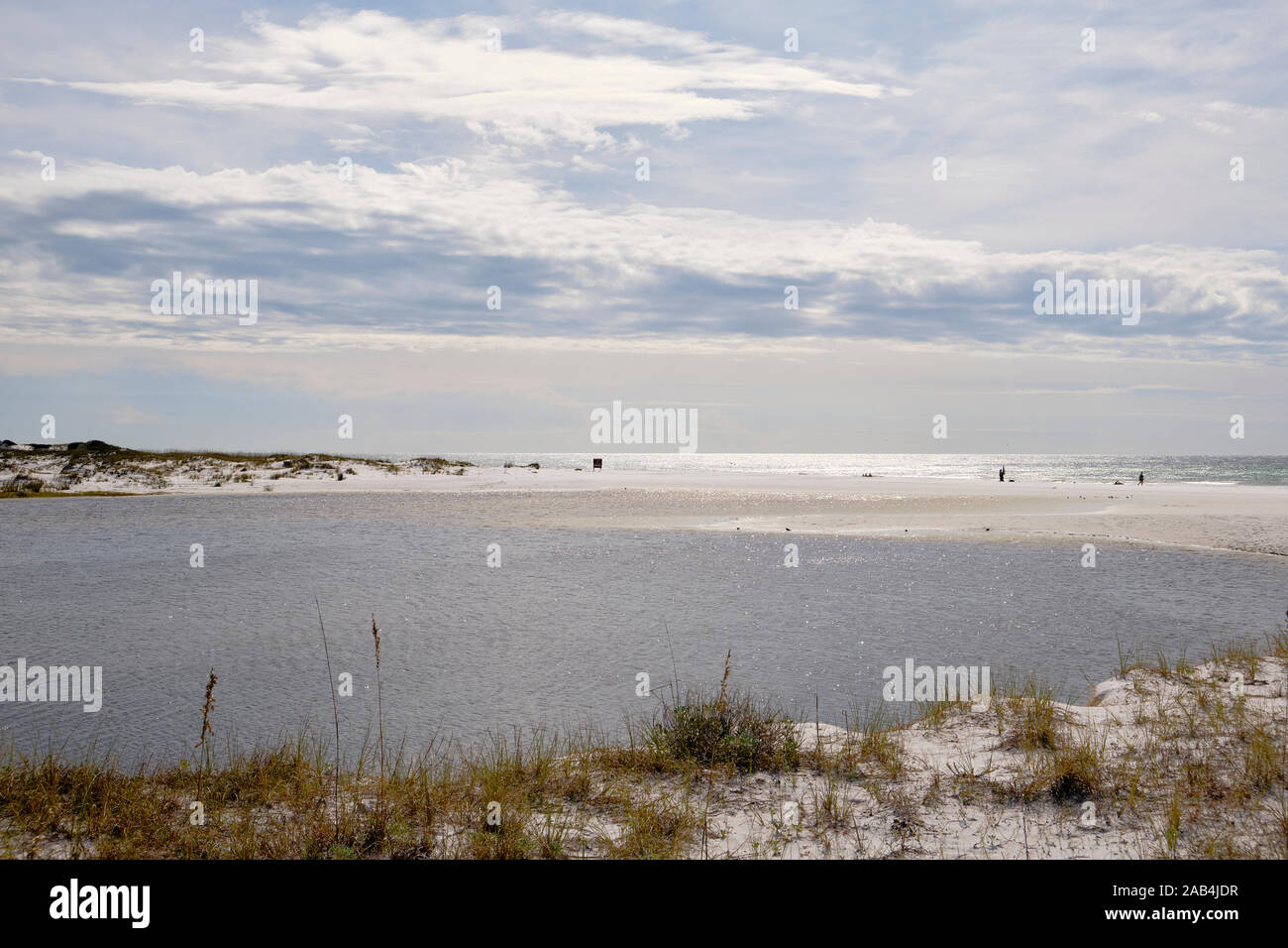 Western Lake outfall for the coastal dune lake near Grayton Beach, in ...