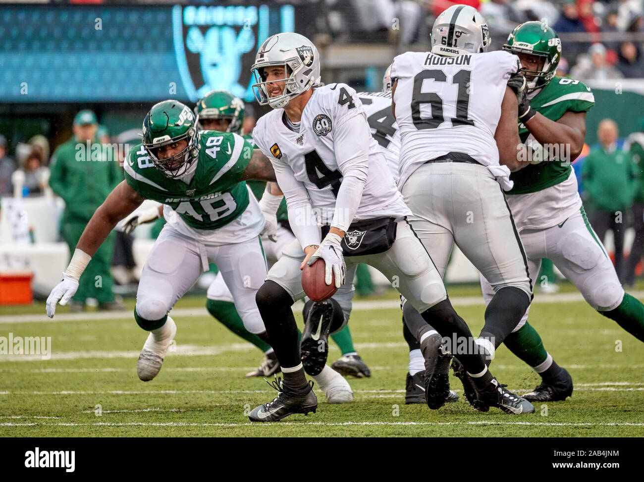 East Rutherford, New Jersey, USA. 24th Nov, 2019. Oakland Raiders ...