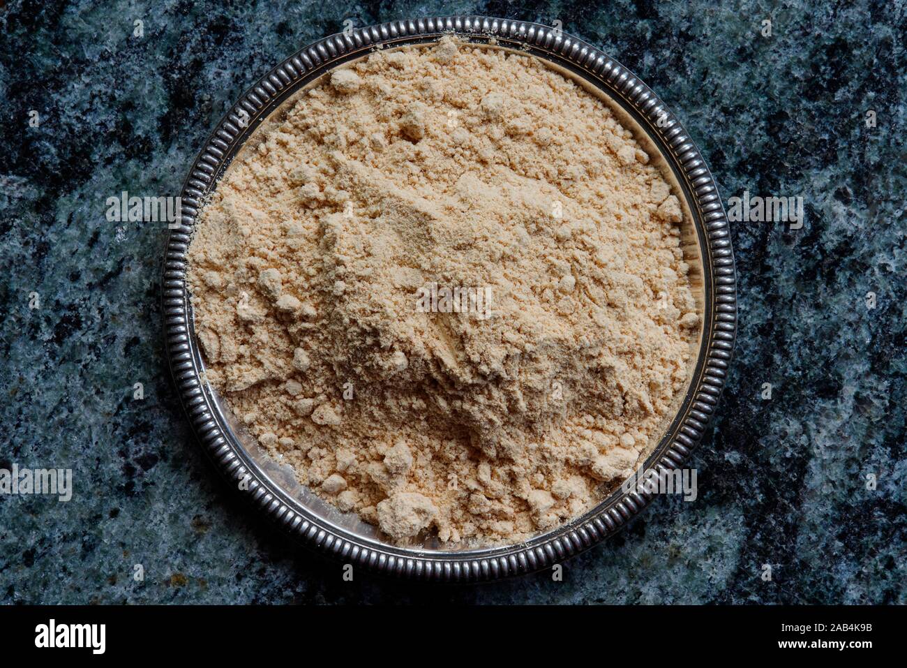 Ground dried Ginger (Zingiber officinale), powder in a bowl, India ...