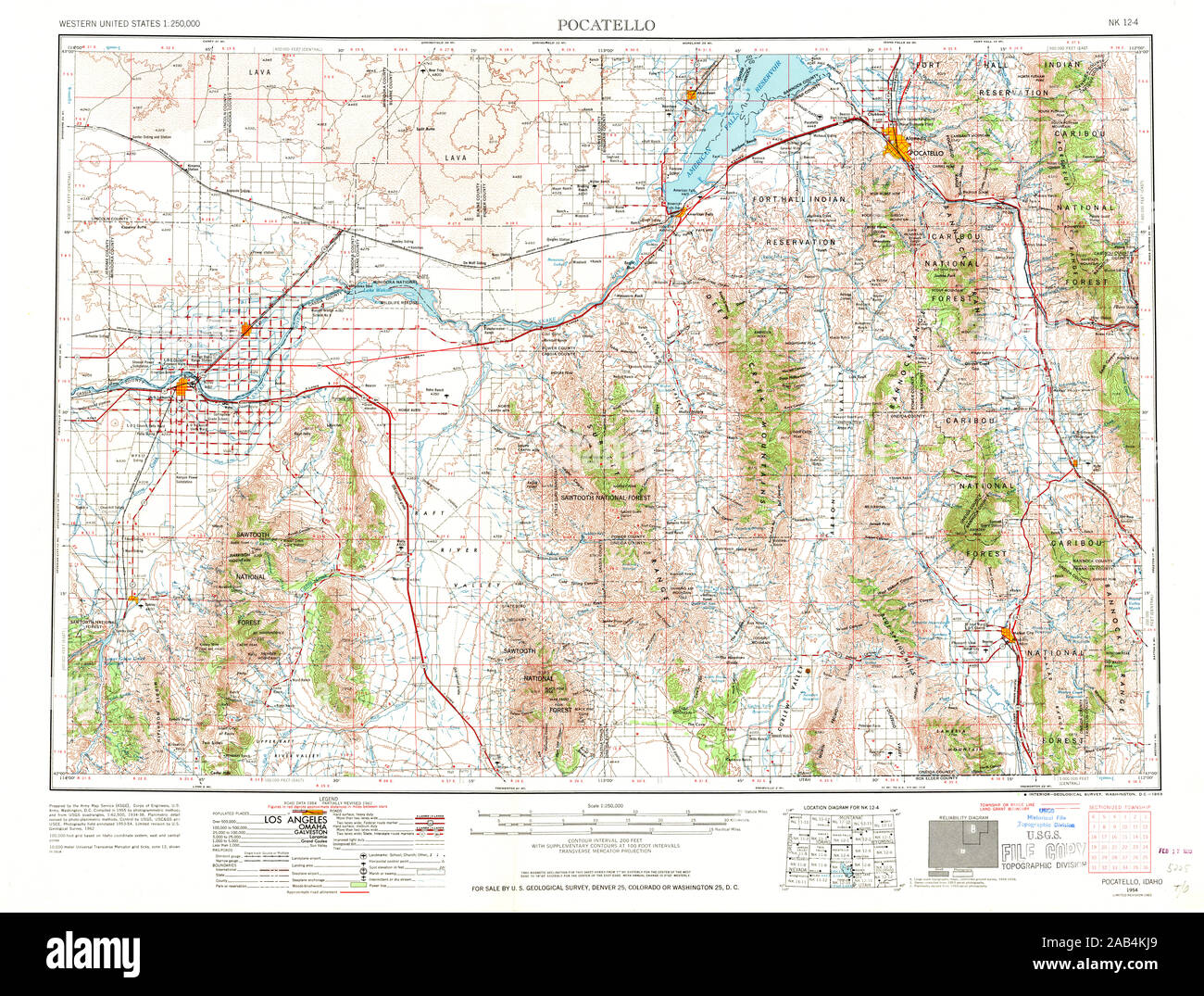 Map of pocatello Cut Out Stock Images & Pictures - Alamy