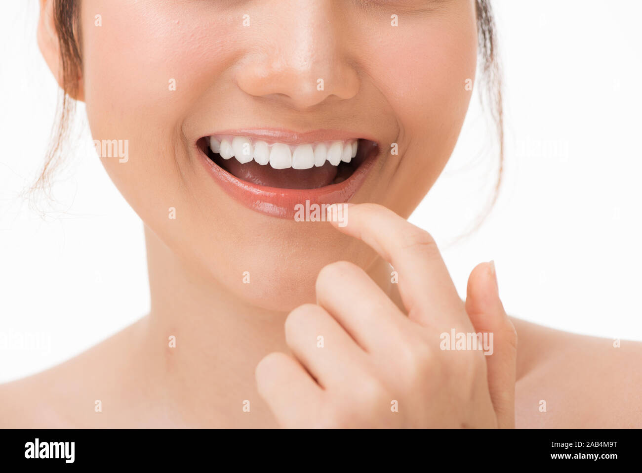Beautiful smile with healthy teeth, close-up Stock Photo - Alamy