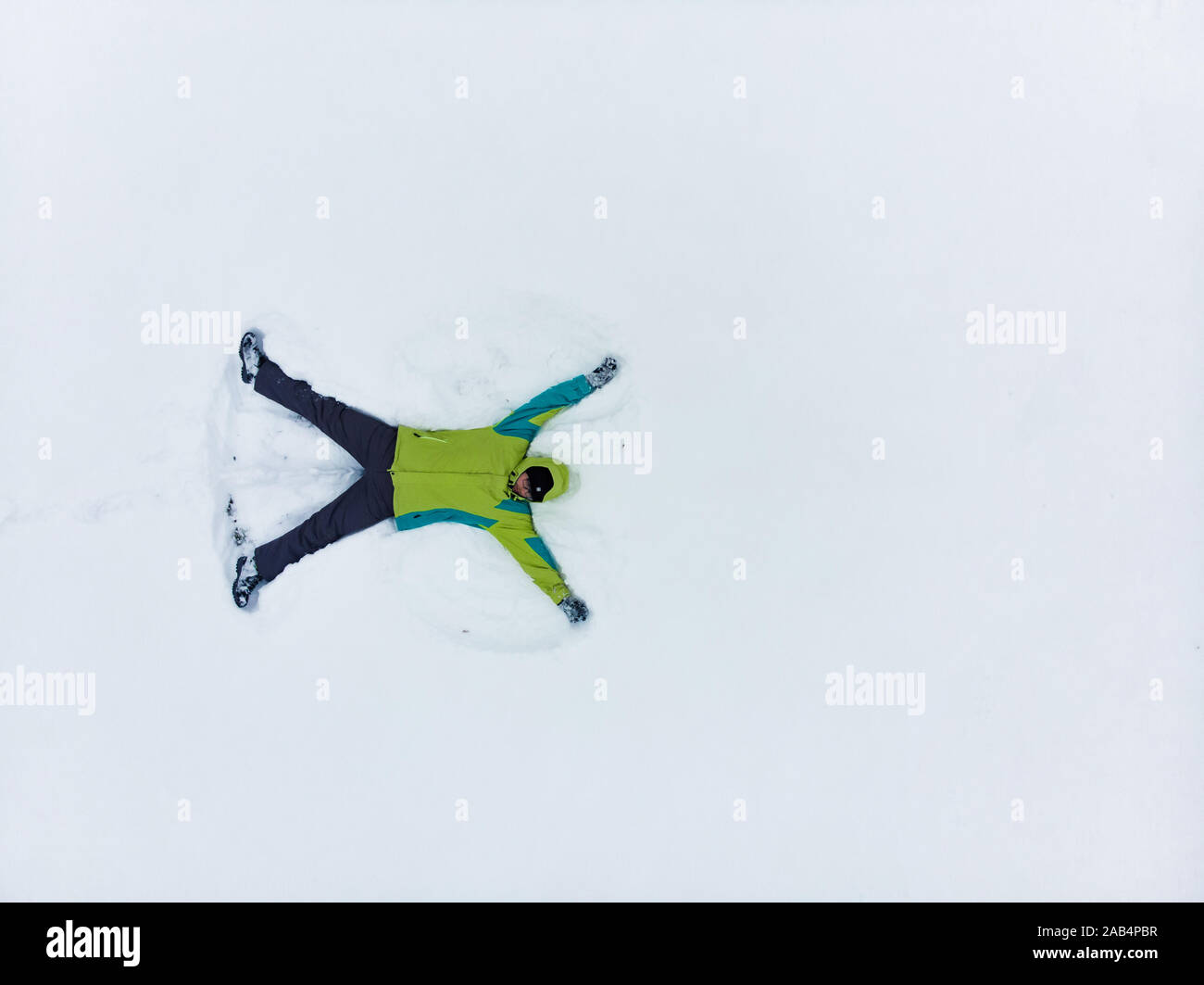 Man snow angel hi-res stock photography and images - Alamy