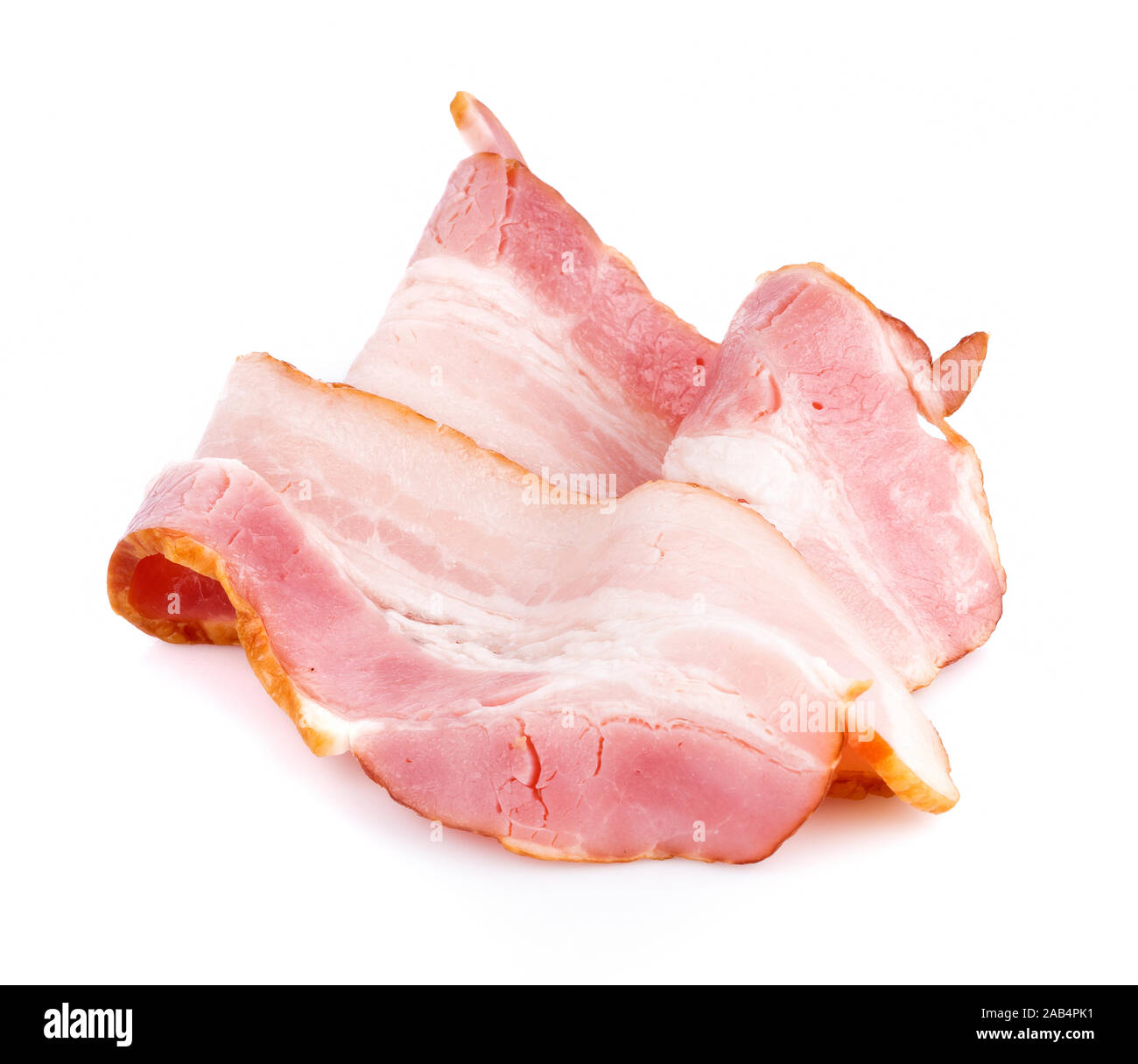 bacon isolated on white background Stock Photo - Alamy