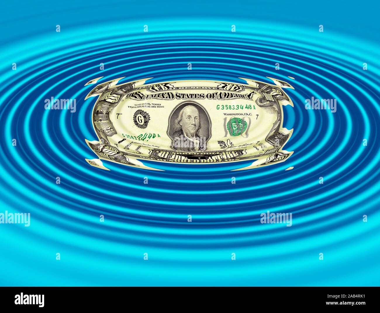 100 dollar bill floating hi-res stock photography and images - Alamy