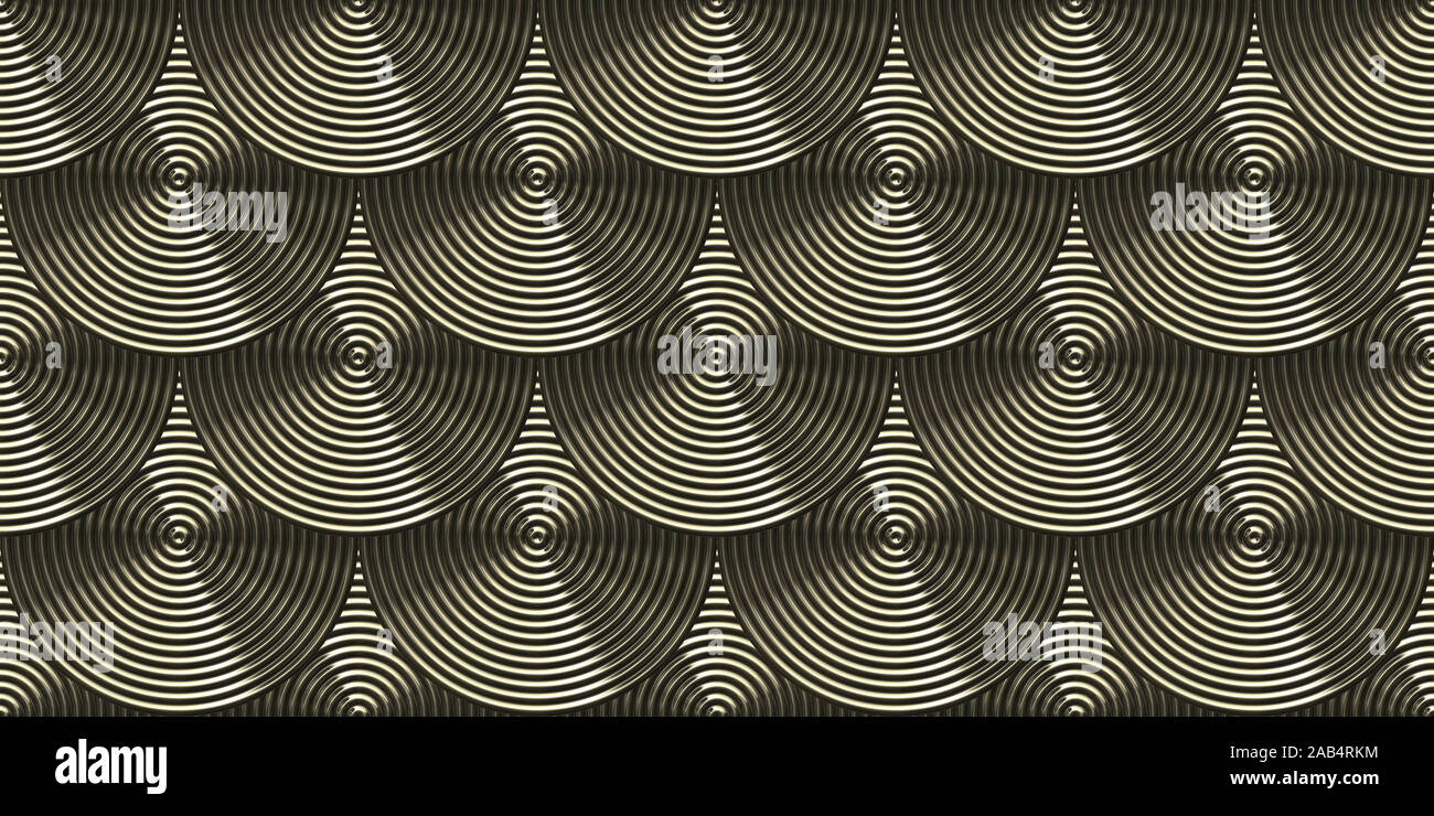 Dark art deco seamless texture. Vintage rings background. Metal circles ...