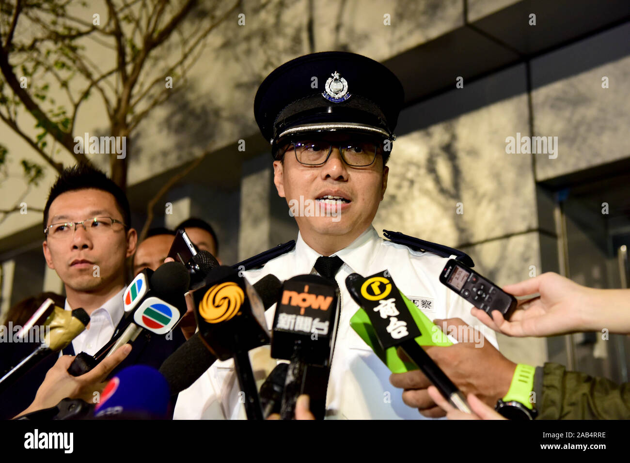 Hong Kong, China. 25th Nov, 2019. Chief Superintendent Ho Yun-sing ...
