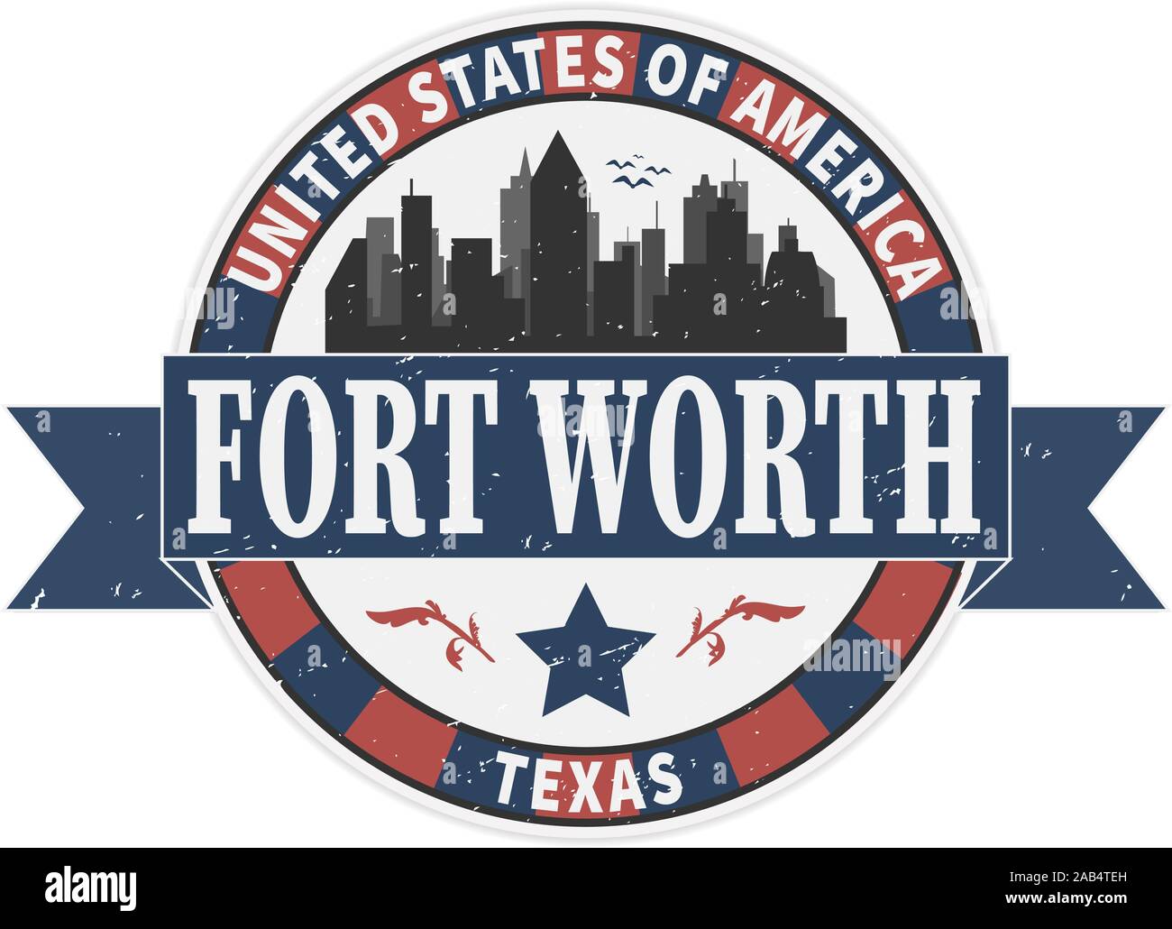 Grunge rubber stamp with name of Texas, Fort Worth, vector illustration ...