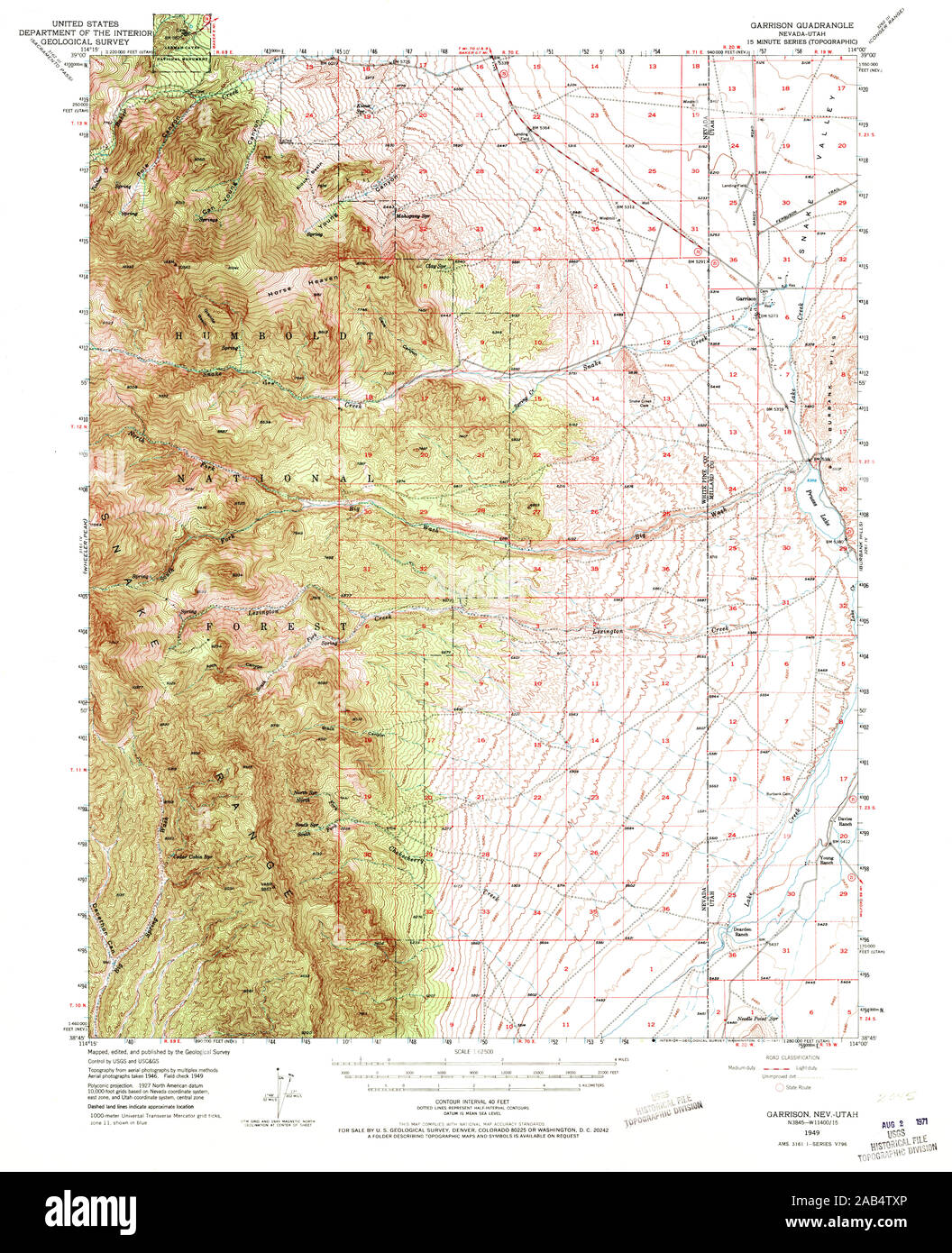 Map of garrison Cut Out Stock Images & Pictures - Alamy