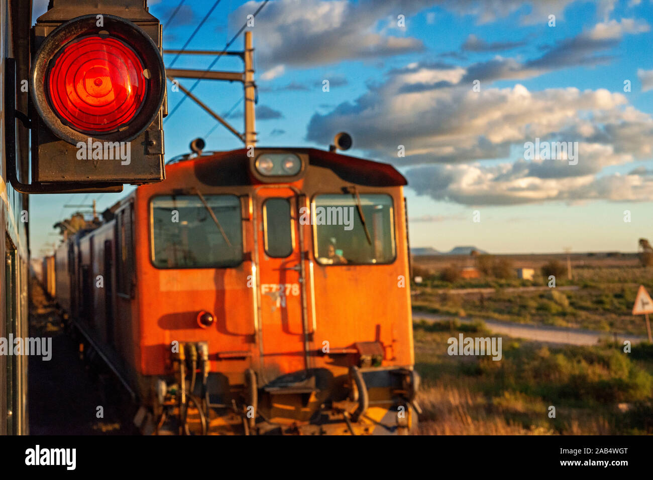 The Rovos Rail luxury train travelling between Cape Town and Pretoria ...