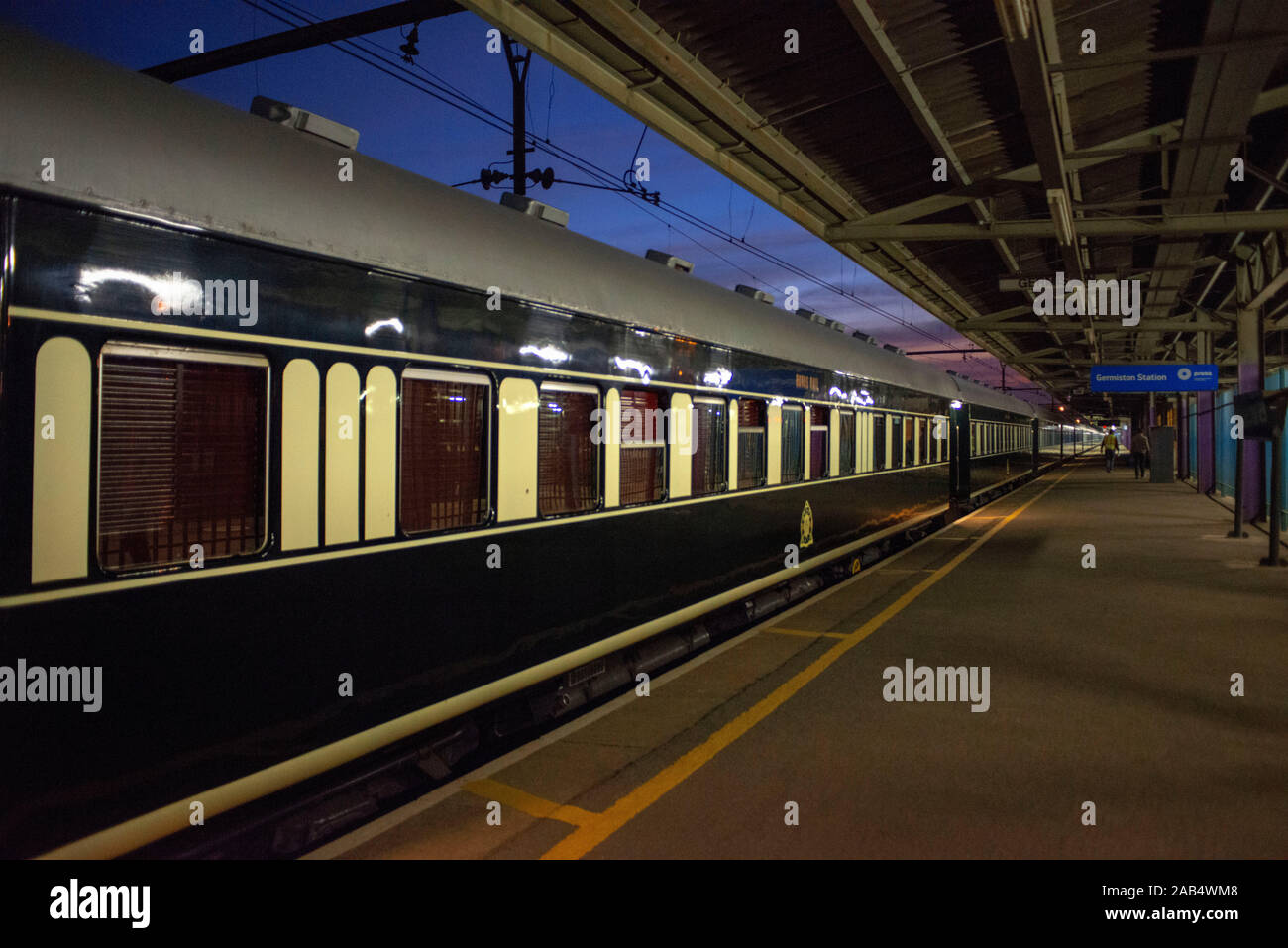 The Rovos Rail luxury train travelling between Cape Town and Pretoria ...