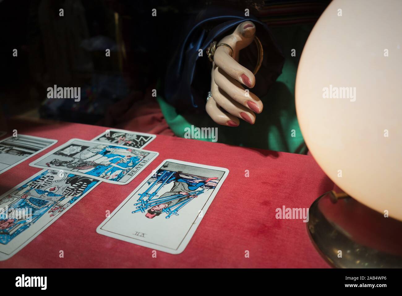 An automated fortune teller vending machine, at the Ye Olde Curiosity ...