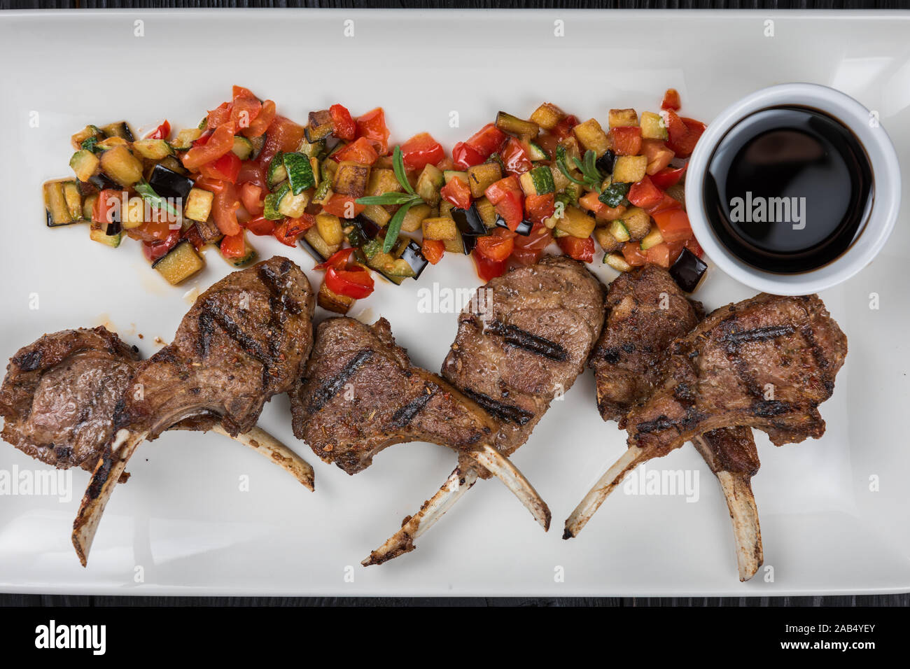 Roasted lamb ribs Stock Photo - Alamy