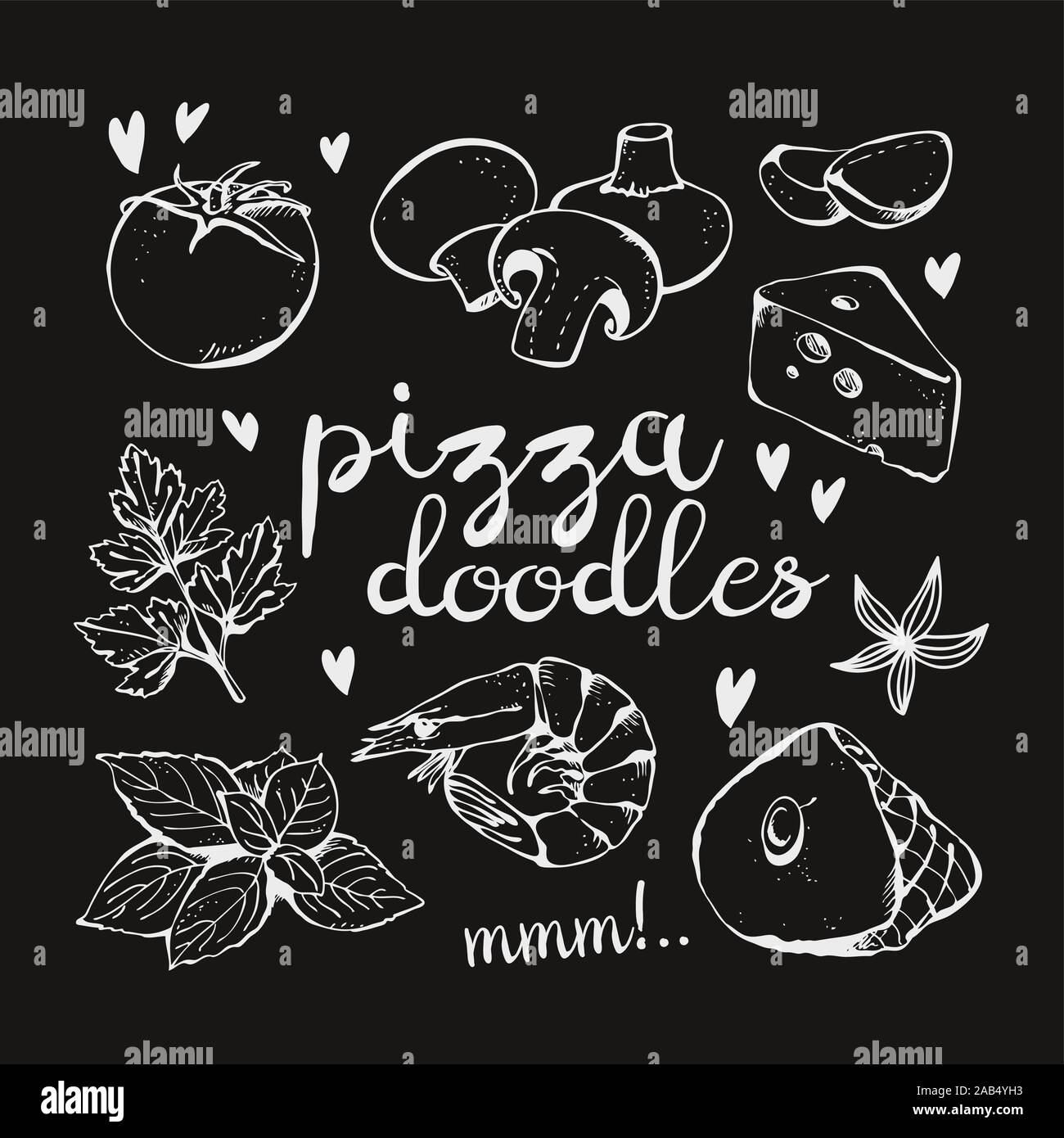 Fast food vector doodles Stock Vector Images - Alamy