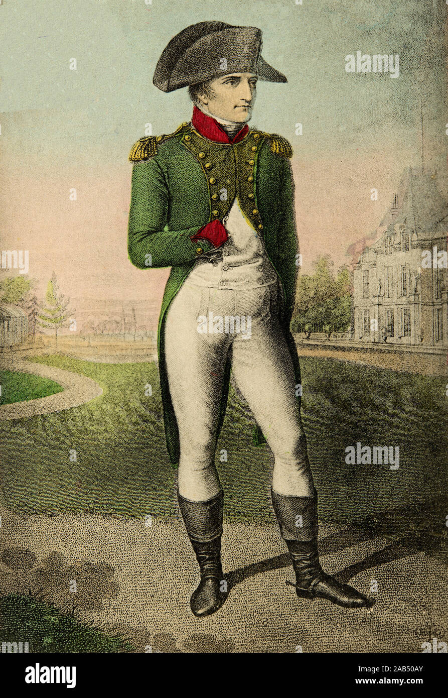 Engraving , portrait of Napoleon Bonaparte Stock Photo - Alamy