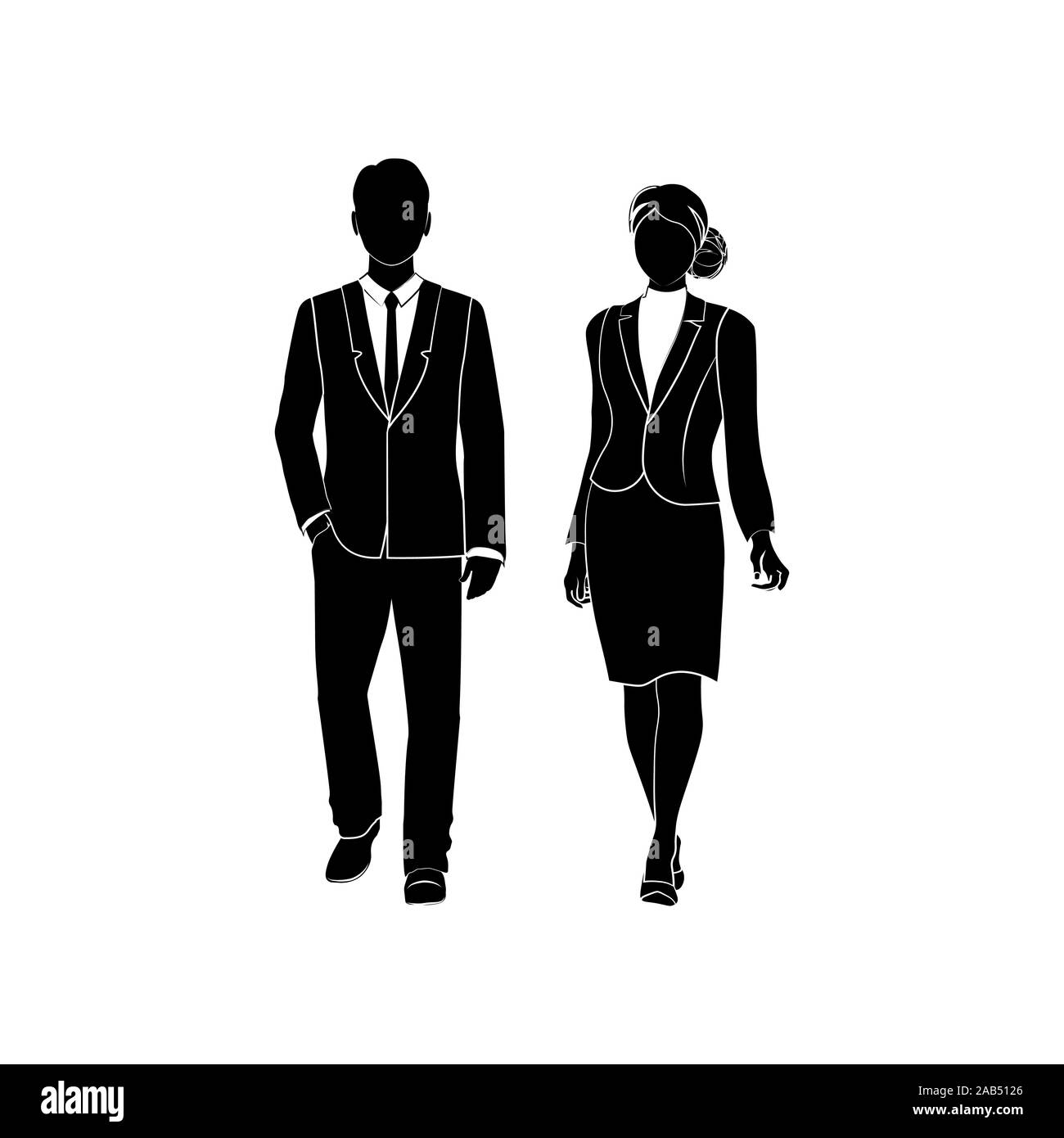 Businessman, manager and business women walk together vector. Vector ...