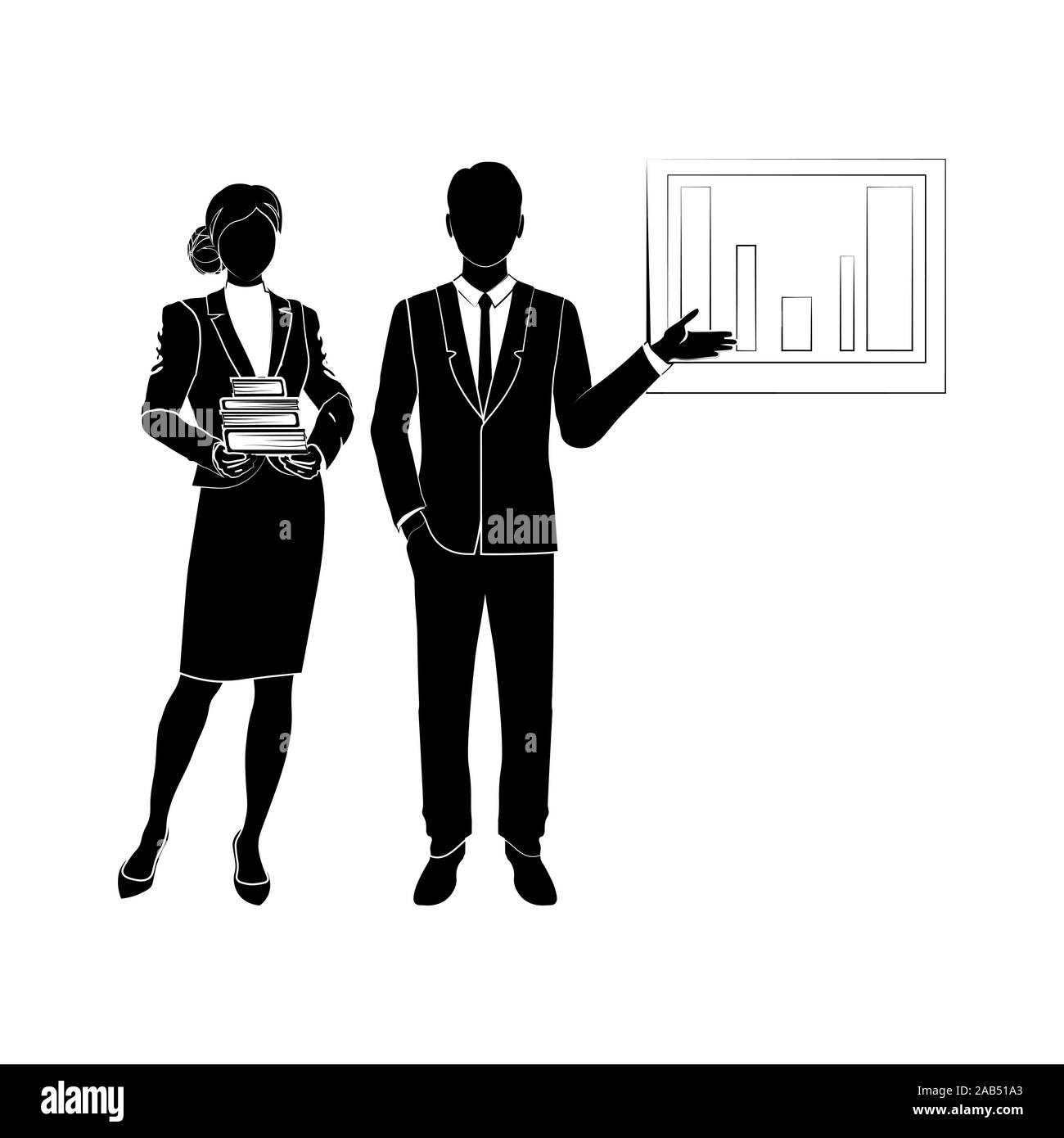 Graph showing increase Black and White Stock Photos & Images - Alamy