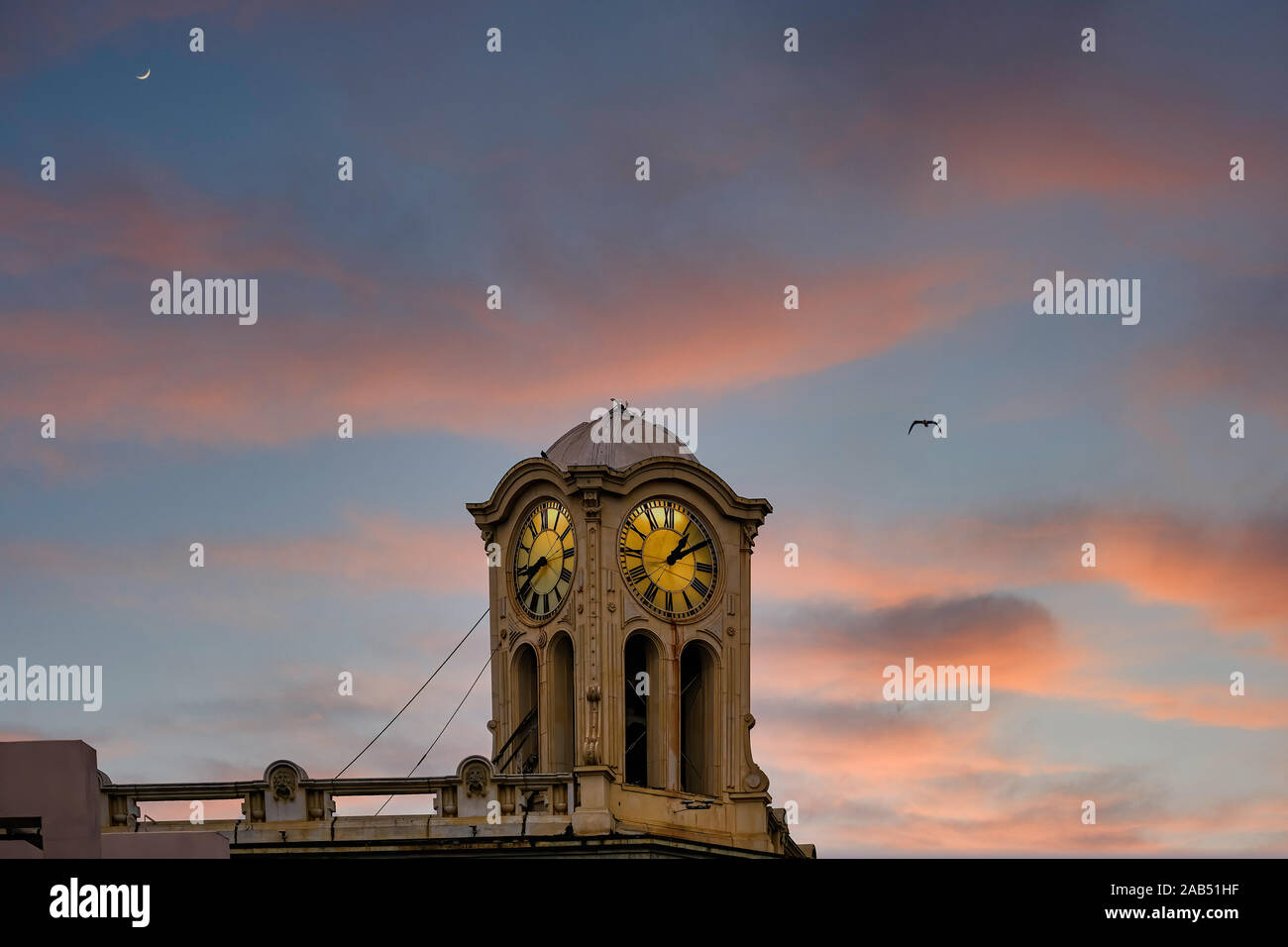 Clock tower at dusk hi-res stock photography and images - Alamy