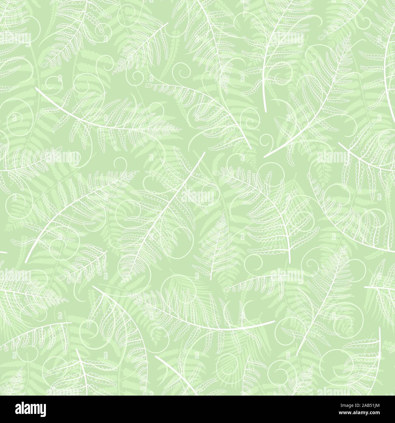 Cute hand drawn fern seamless pattern, floral background, great for ...