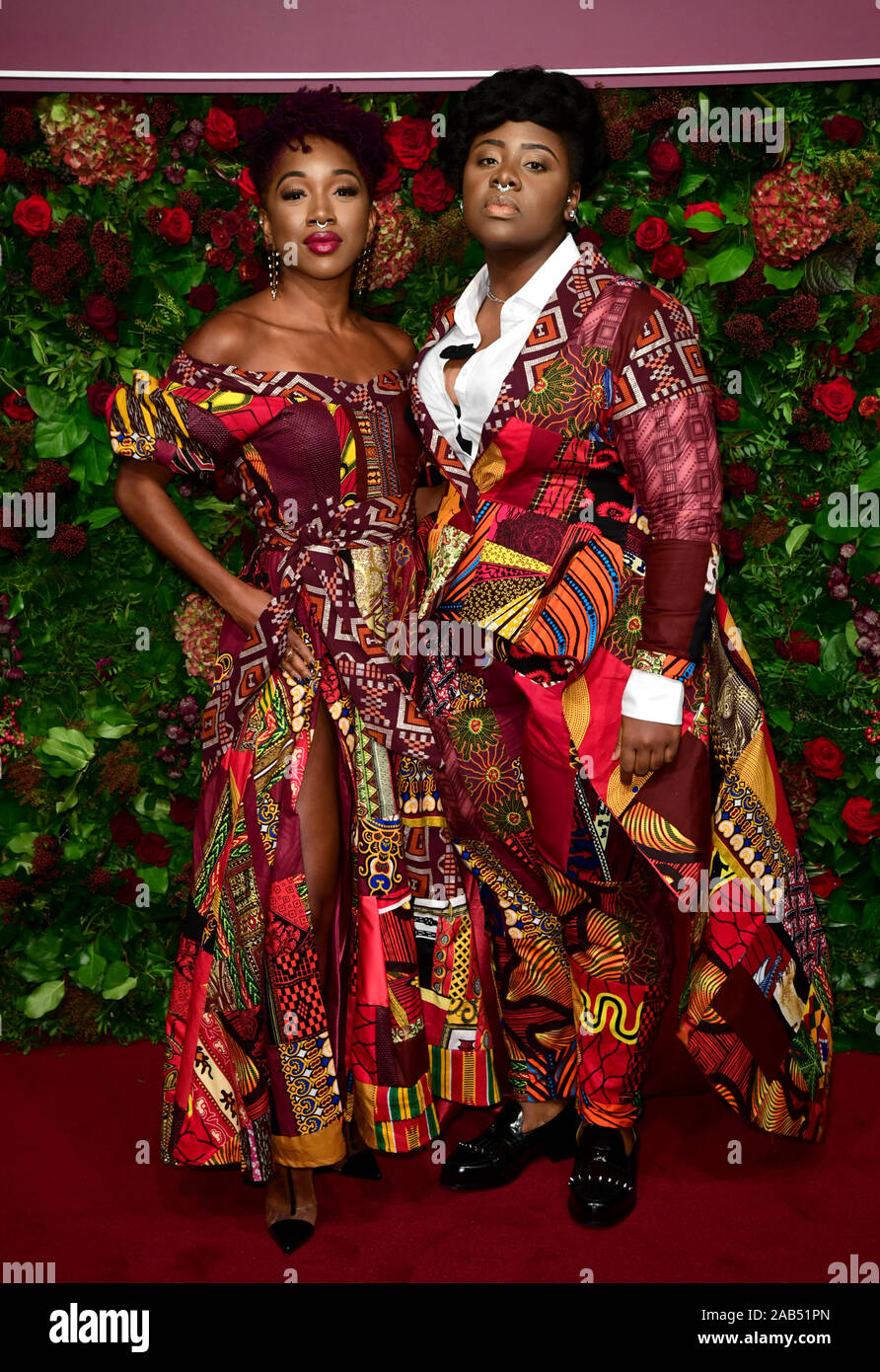 Cherrelle Skeete (left) and Shiloh Coke attending the 65th Evening ...