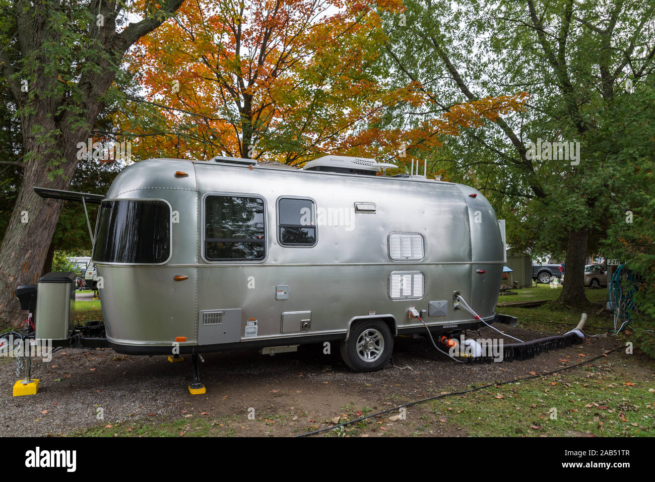 Vintage Silver Bullet RV Stock Photo - Alamy