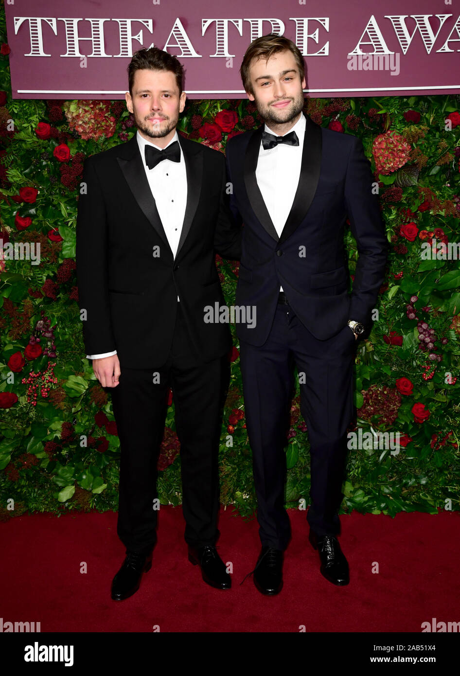 Sam Yates (left) and Douglas Booth attending the 65th Evening Standard ...