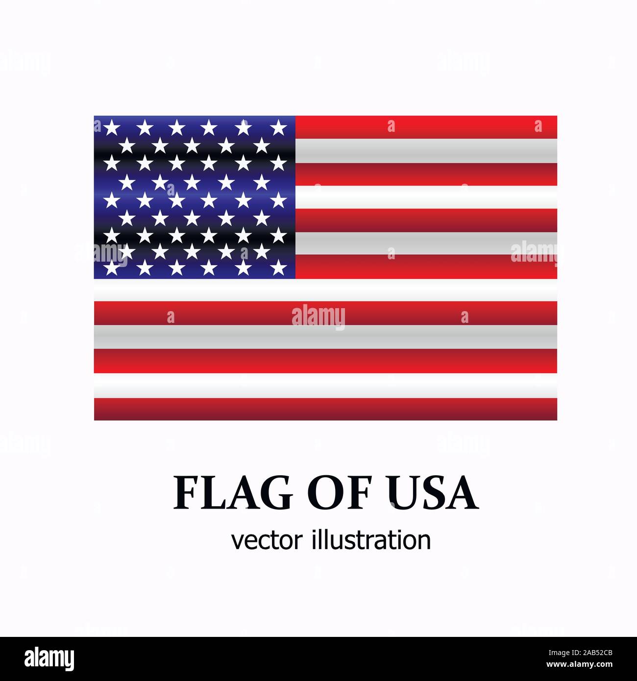 Bright banner with flag of USA. Made in USA sticker. Happy America day ...