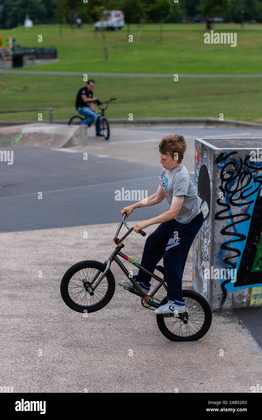 Pro, Professional BMX riders compete in a annual competition at the ...