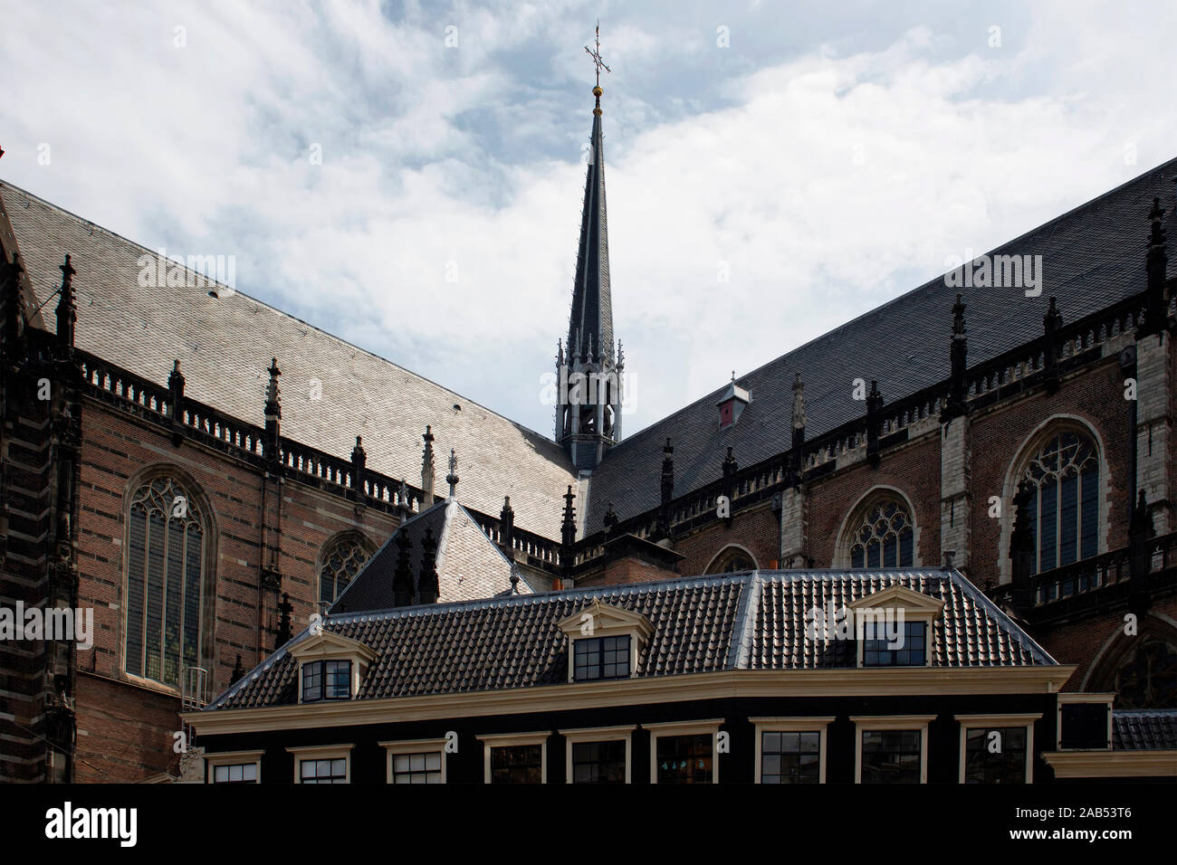 Close up view of Westerkerk church in Amsterdam. 17th century structure ...