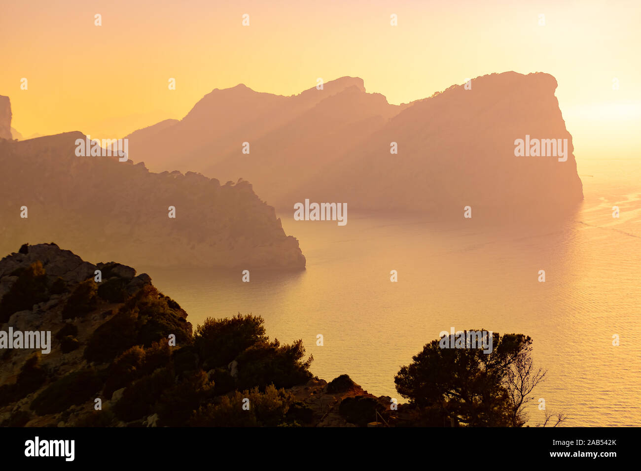 Cap de Formentor in Mallorca at sunset Stock Photo - Alamy