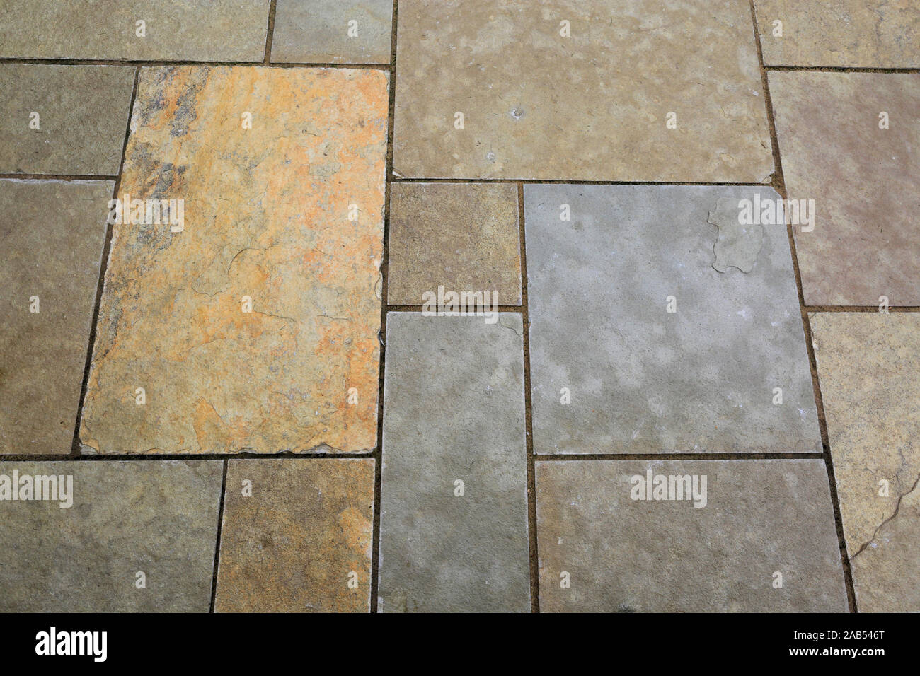 Patio paving slabs in a residential garden environment Stock Photo - Alamy