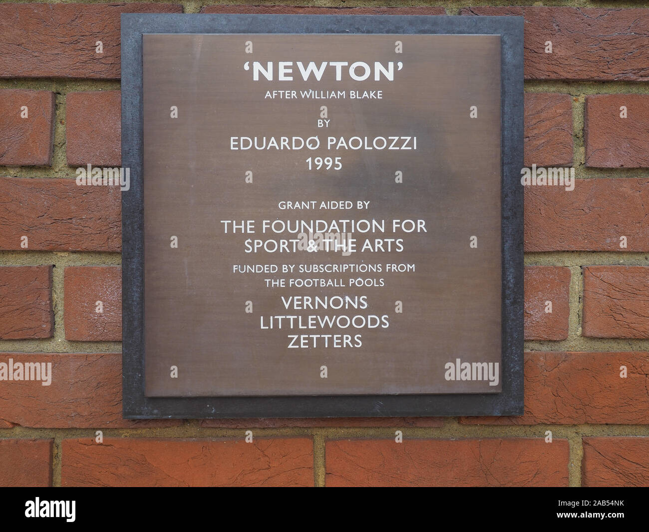 LONDON, UK - CIRCA SEPTEMBER 2019: Newton after William Blake sculpture ...