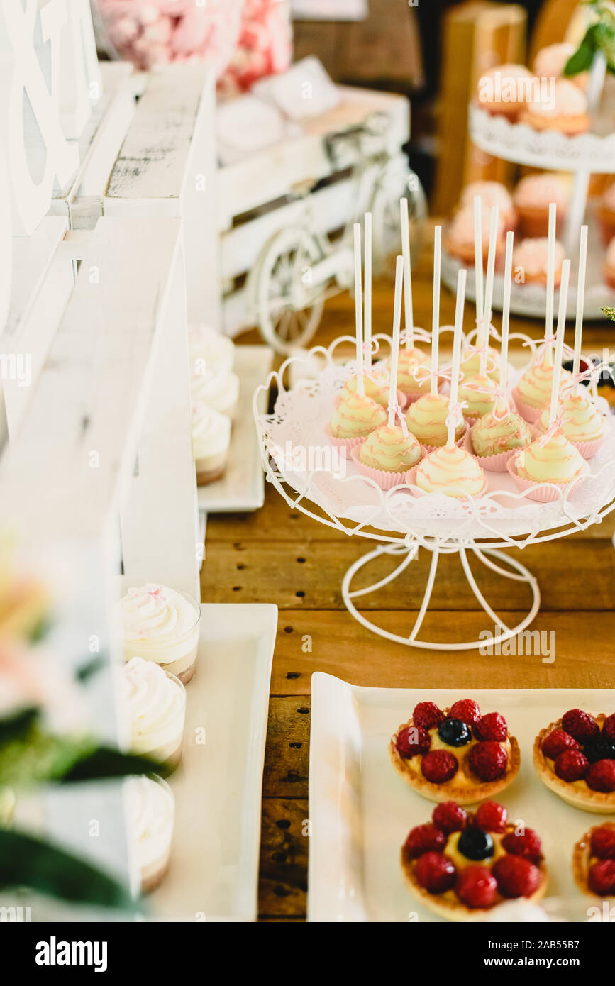 Snacks and sweet pastries to sweeten life during a party Stock Photo ...