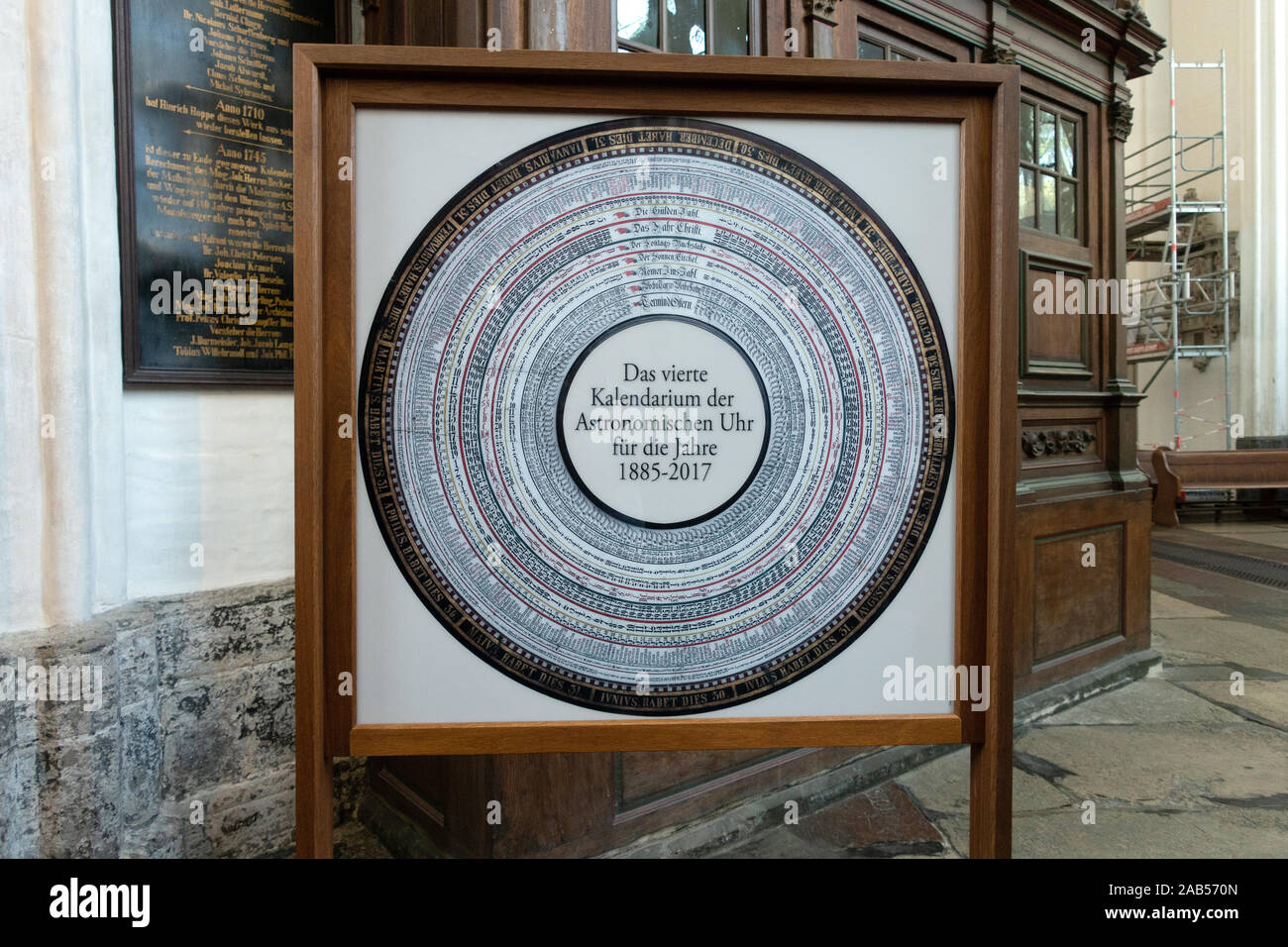 15th Century Astronomical Clock in Neuer Markt Square, Rostock Stock ...