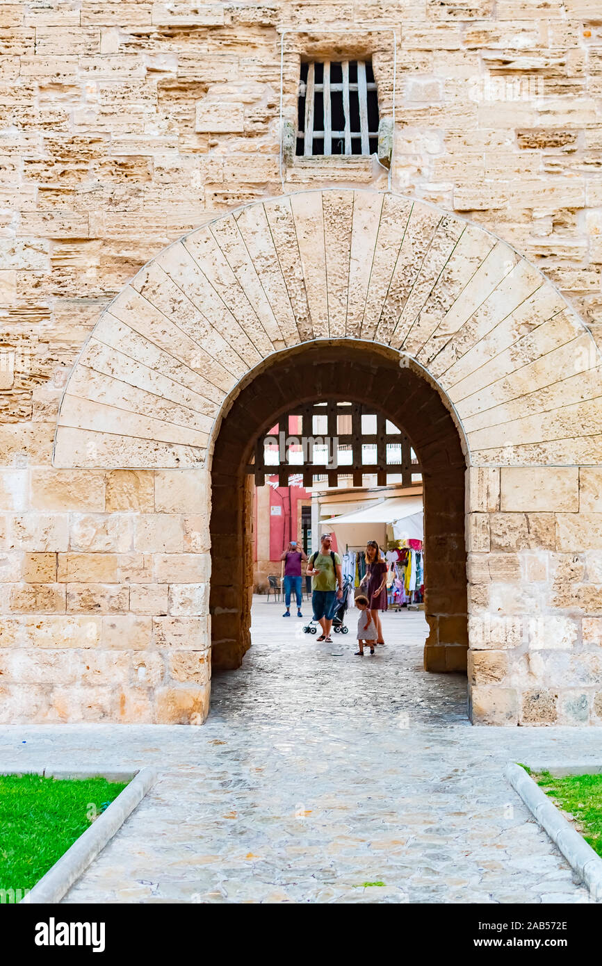 Alcudia City Wall Gate. City wall gate in the city of Alcudia, Mallorca ...