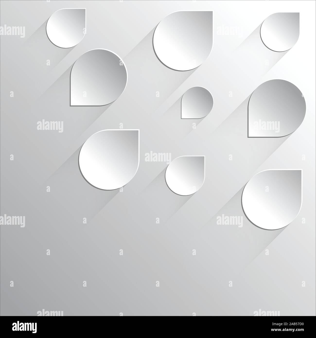 white and silver abstract background with drops, vector illustration ...