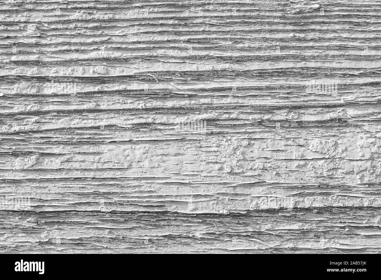Monochrome texture of a board with peeling paint. Abstract background ...