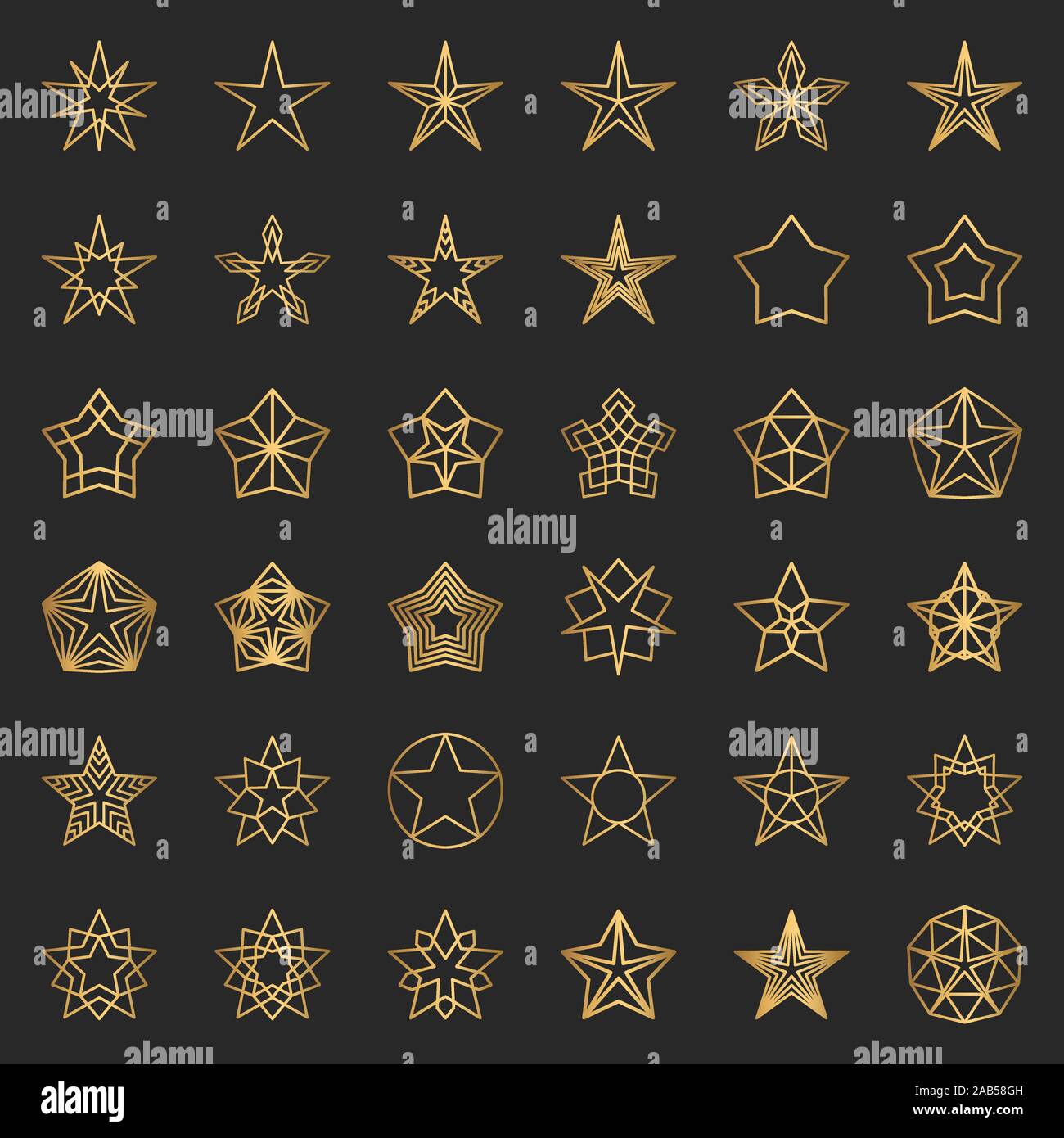 Gold line icons Stock Vector Images - Alamy
