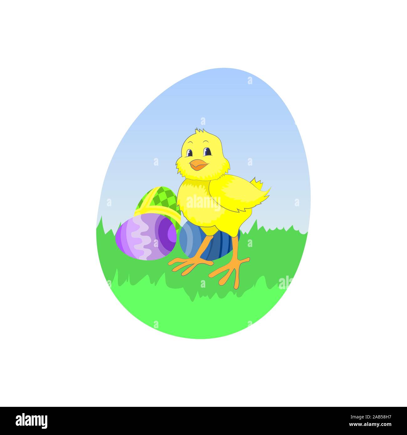 Spring hatching chick Stock Vector Images - Alamy