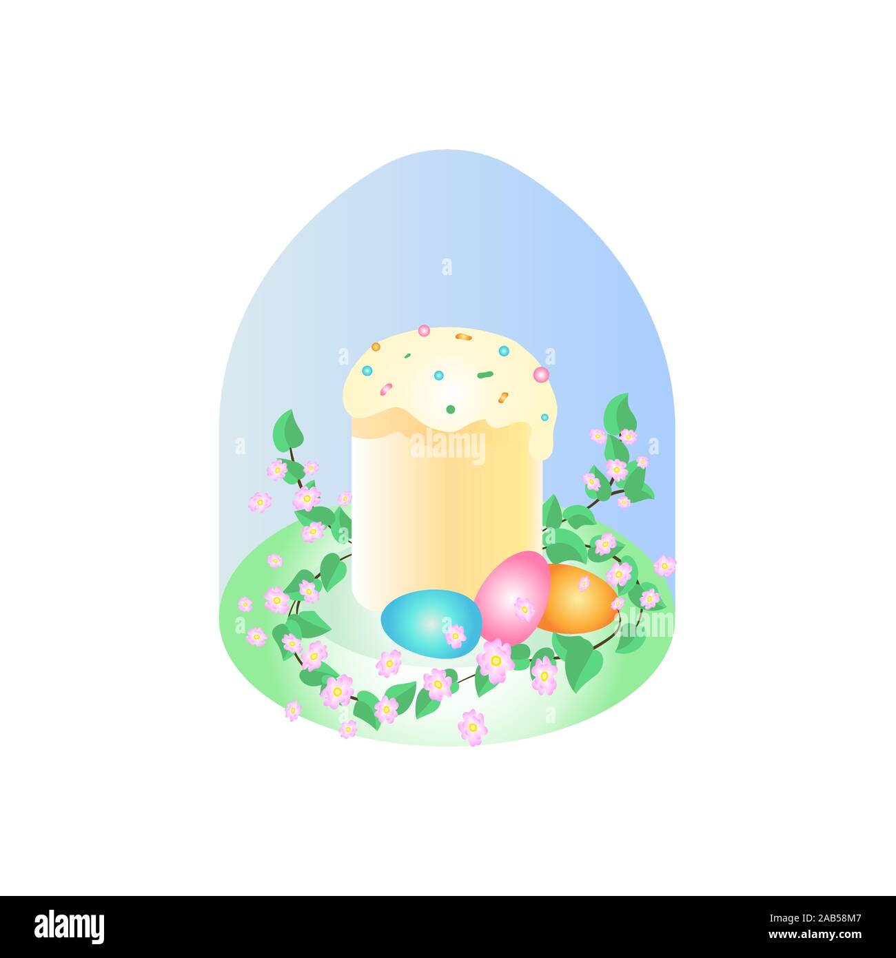 Abstract easter layout eggs Cut Out Stock Images & Pictures - Alamy