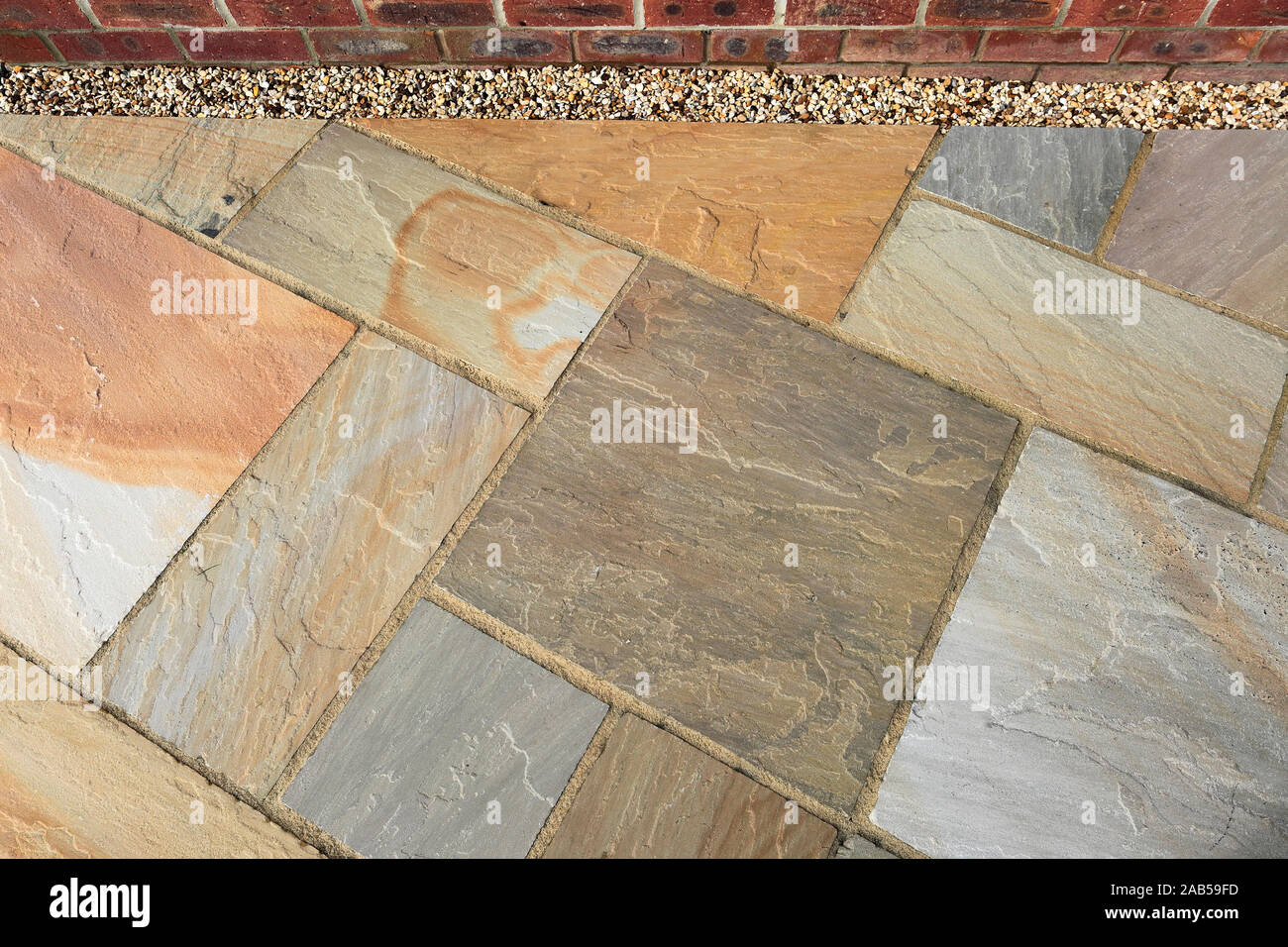 Patio paving slabs in a residential garden environment Stock Photo - Alamy